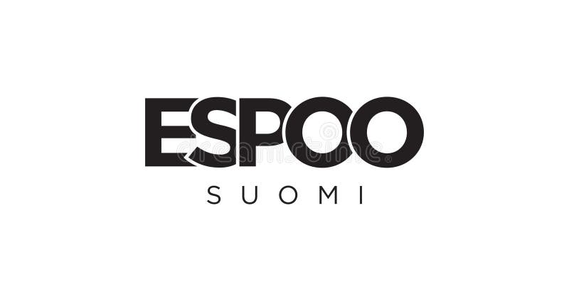 Espoo in the Finland Emblem. the Design Features a Geometric Style, Vector Illustration with ...