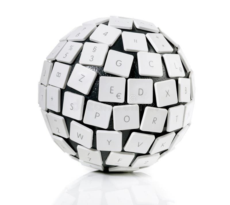 Keyboard Ball Concept stock image. Image of keys, kick - 139854951