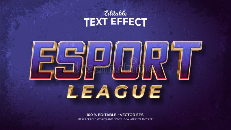 Esport League Textured 3d Style Editable Text Effects Templates Stock ...