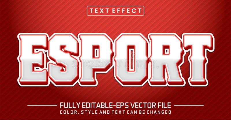 Esport Text Effect Alphabet Typography for Gamer or Streamer Stock ...