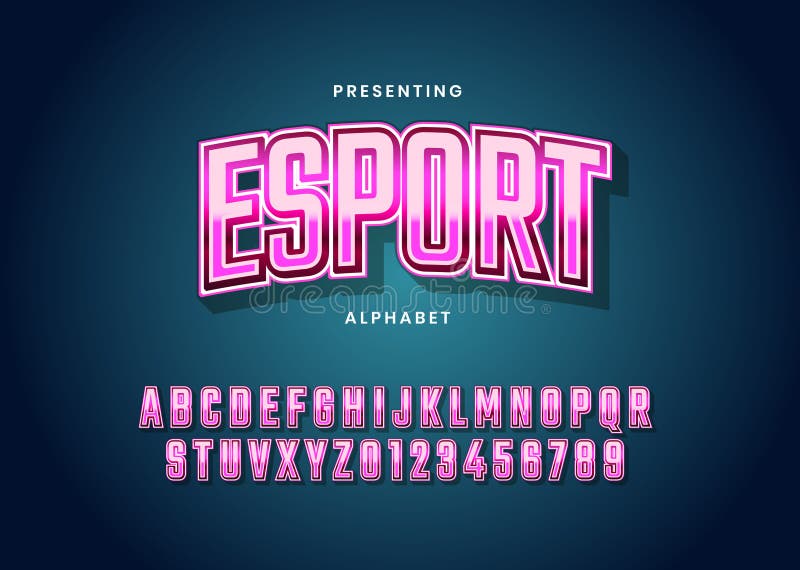 Esport Text Effect Alphabet Typography for Gamer or Streamer Stock ...