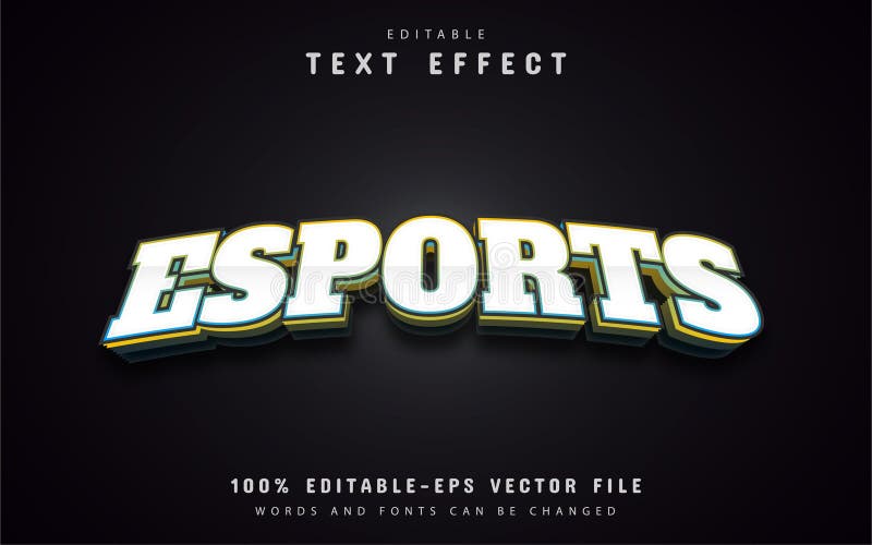 Esport Text Effect Alphabet Typography for Gamer or Streamer Stock ...