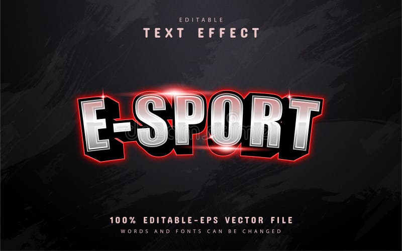 Esport Text Effect Alphabet Typography for Gamer or Streamer Stock ...