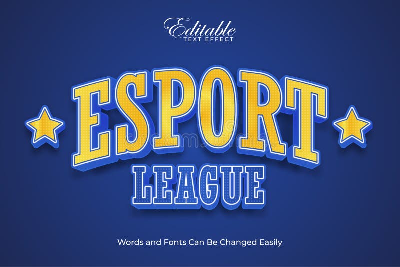 Esport Text Effect Alphabet Typography for Gamer or Streamer Stock ...