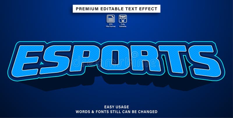 Esports De Efectos De Texto Editables Ilustración del Vector ...