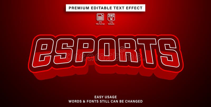 Esports Editable Text Effect Style Stock Vector - Illustration of ...
