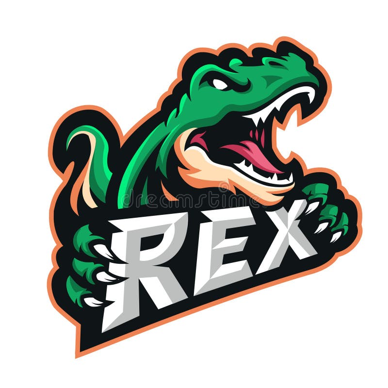 Esports Evolution, T-Rex Mascot Logo for the Modern Gamer Stock ...