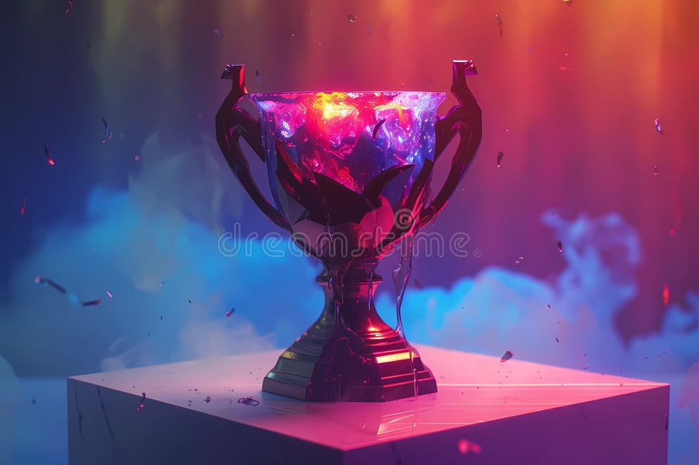 Prestigious Esports Trophy for Gaming Championship Stock Illustration ...