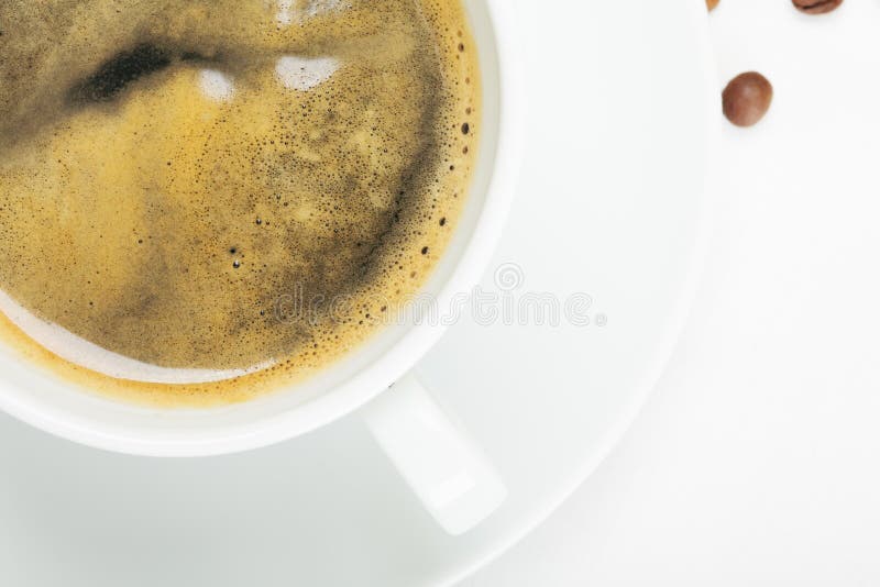 Espresso above view stock image. Image of drink, coffee - 16686817