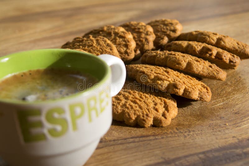 Espresso and biscuits stock photo. Image of caffeine - 47504850