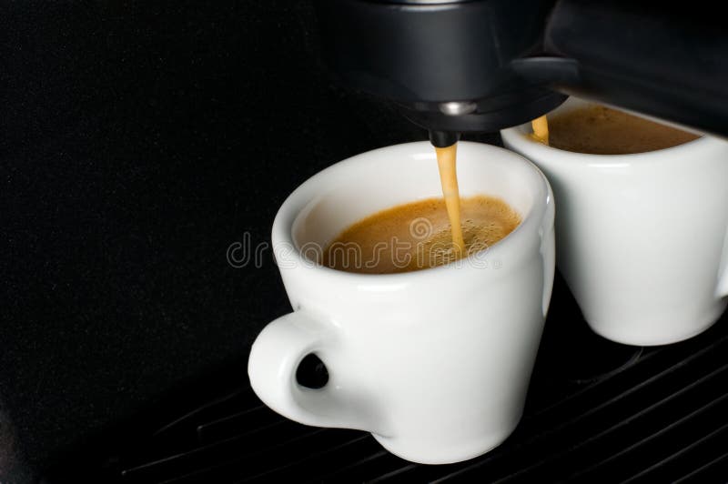 Two shots of espresso stock photo. Image of maker, double - 14057440