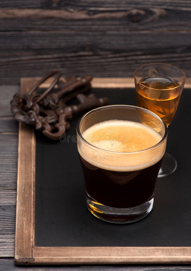 Espresso Coffee with Cognac Stock Image - Image of delicious, shop ...