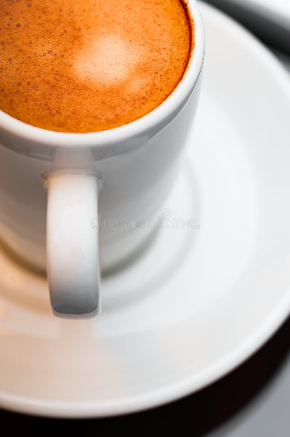 Espresso Coffee Cup Close Up Macro Neutral Stock Image - Image of ...