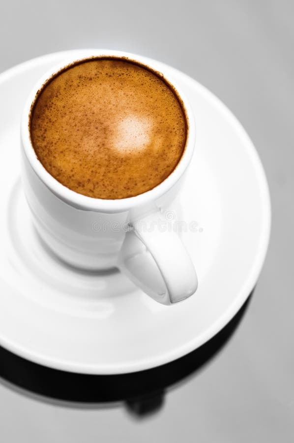 Espresso Coffee Cup Close Up Macro Neutral Stock Photo - Image of cool ...