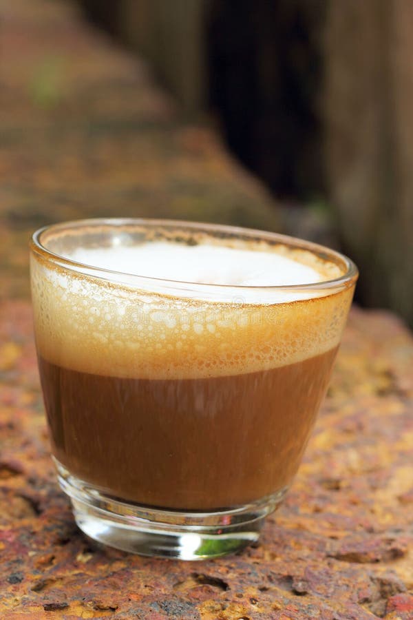 Espresso Coffee Delicious in Glass Cup Stock Image - Image of flavor ...