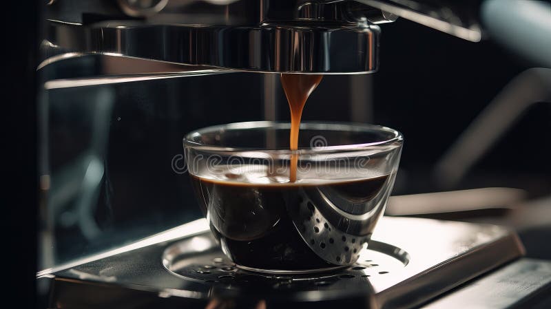 Espresso Coffee Extraction with Bottomless Filter Stock Illustration ...