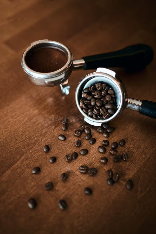Espresso Coffee Extraction. Preparation of Espresso Stock Photo - Image ...