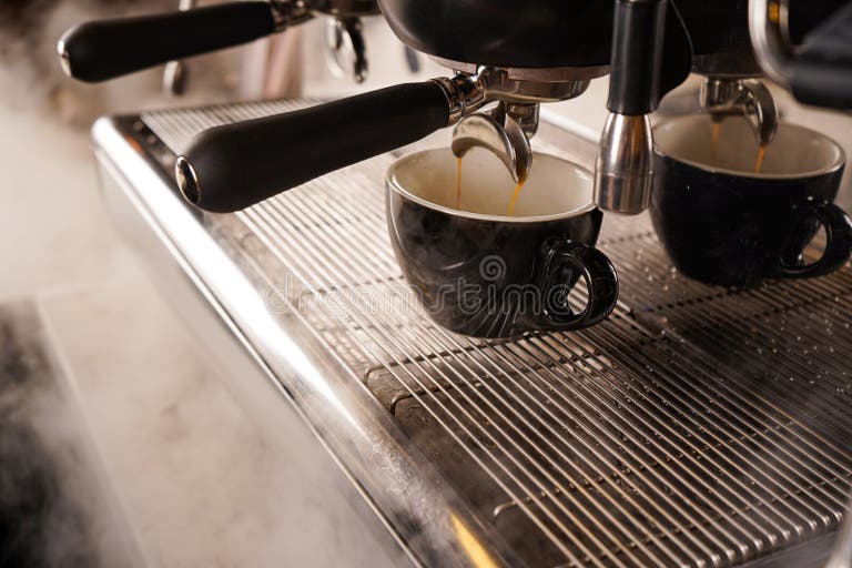 Espresso Coffee Extraction from a Professional Coffee Machine with a ...