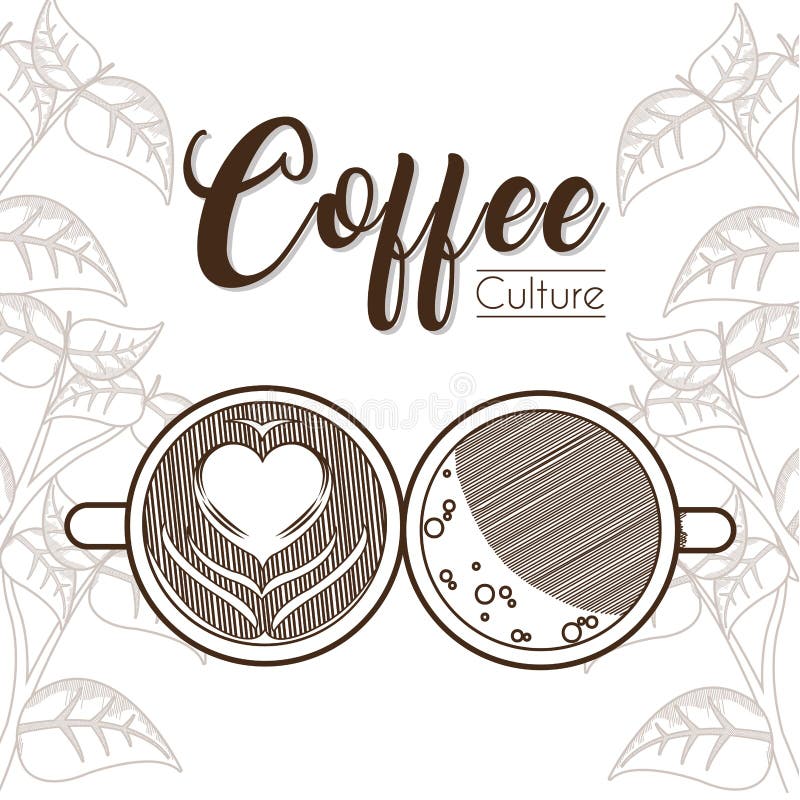 Espresso Coffee Hand Drawing Stock Vector - Illustration of healthy ...