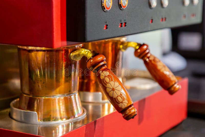 Espresso Coffee and Espresso Machine Stock Image - Image of breakfast ...