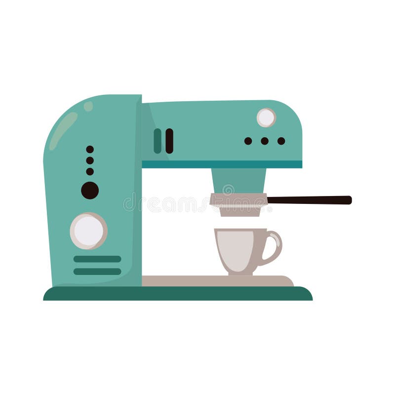 Espresso coffee machine stock vector. Illustration of caffeine - 290069822