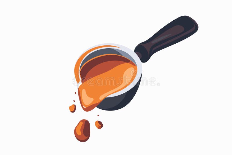 Espresso Extracted through Bottomless Portafilter Sto Isolated Vector ...