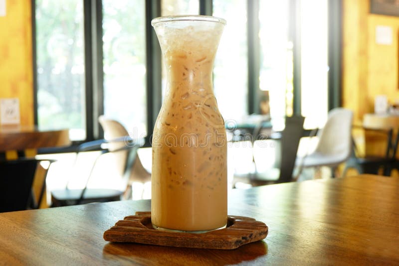 Espresso Ice Coffee in Coffee Shop Stock Photo - Image of drink ...