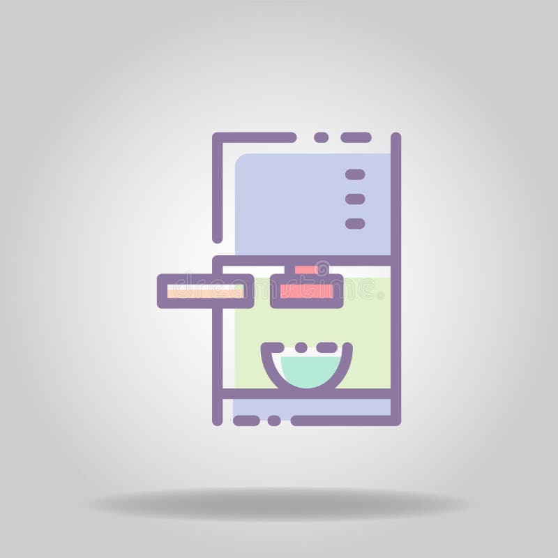 Espresso Icon or Logo in Pastel Color Stock Vector - Illustration of ...