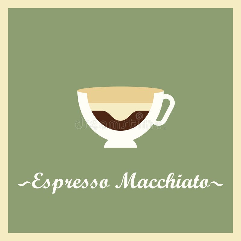 Espresso Macchiato. Vector Illustration Decorative Design Stock Vector ...