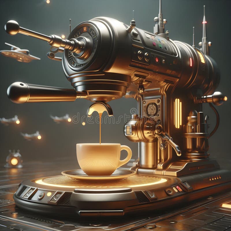 Espresso Machine, Ai Generated Image Stock Illustration - Illustration ...