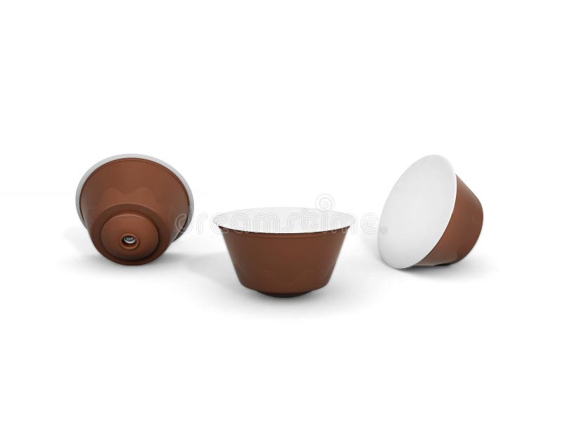 Espresso Machine Coffee Capsules. 3D Illustration Stock Illustration ...