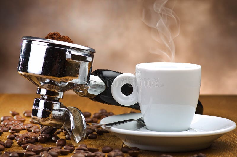 An Espresso Machine Group Head Stock Photo - Image of black, grouphead ...