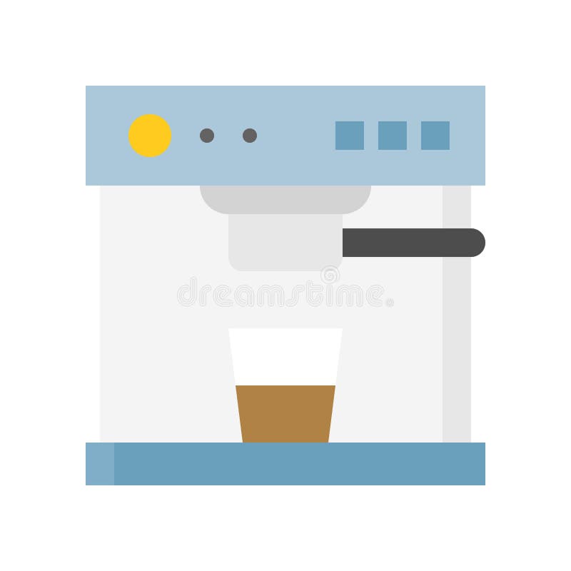 Espresso Machine, Kitchen Appliance Flat Icon Vector Stock Vector ...