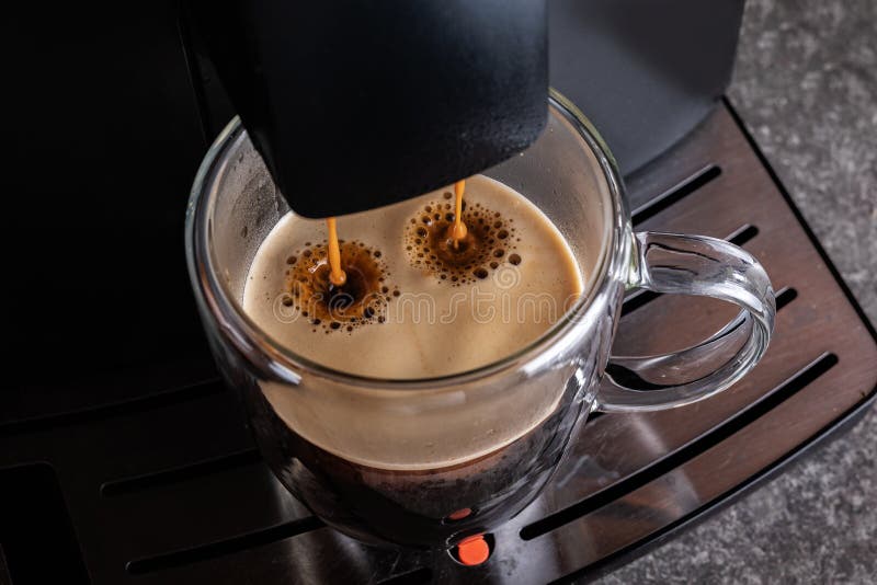 Espresso Machine for Making Fresh Coffee. Stock Image - Image of ...