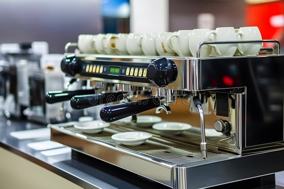 Espresso Machine Making Fresh Coffee. Neural Network AI Generated Stock ...