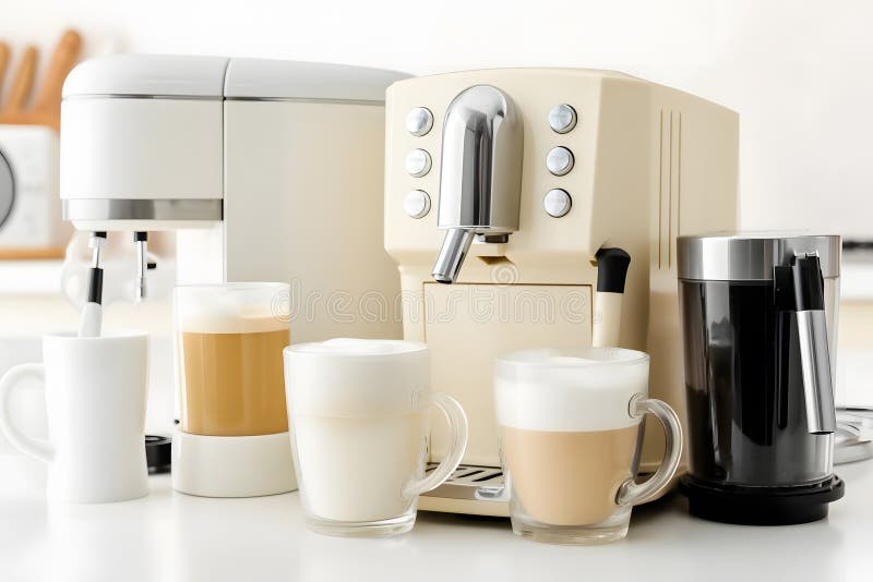 Espresso Machine Making Fresh Coffee. Neural Network AI Generated Stock ...