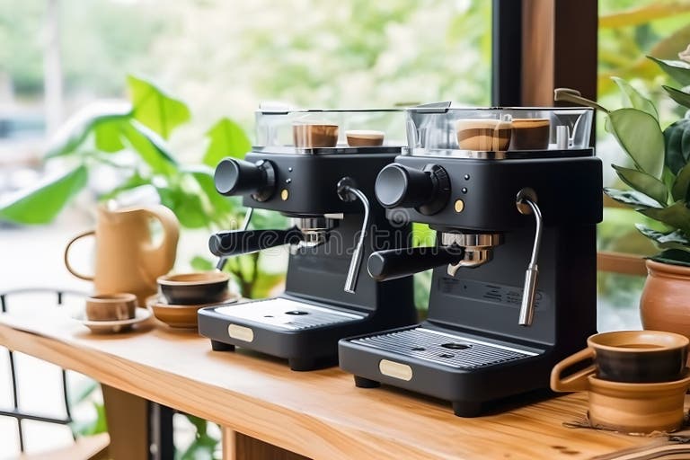 Espresso Machine Making Fresh Coffee. Neural Network AI Generated Stock ...