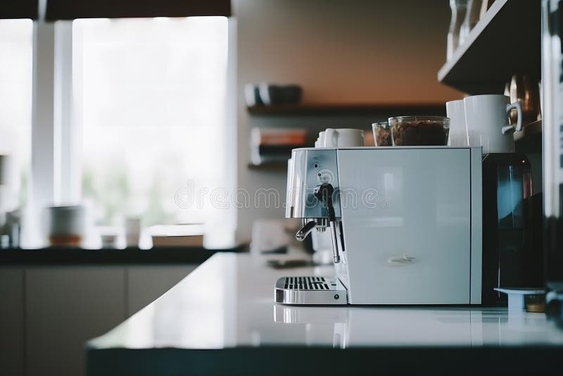 Espresso Machine Making Fresh Coffee. Neural Network AI Generated Stock ...