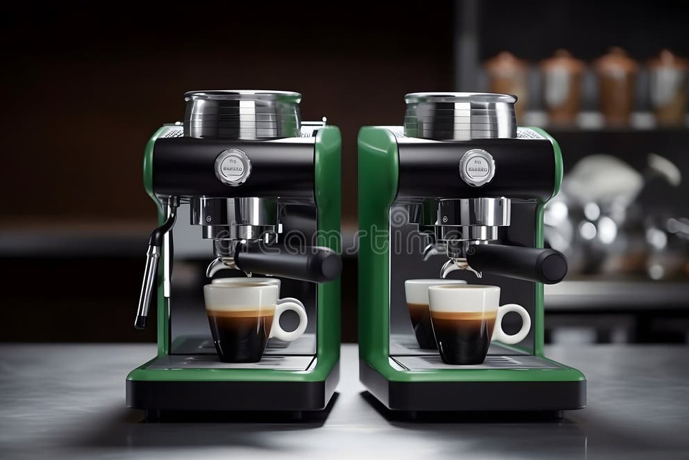 Espresso Machine Making Fresh Coffee. Neural Network AI Generated Stock ...