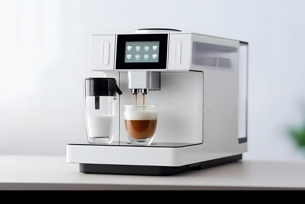 Espresso Machine Making Fresh Coffee. Neural Network AI Generated Stock ...