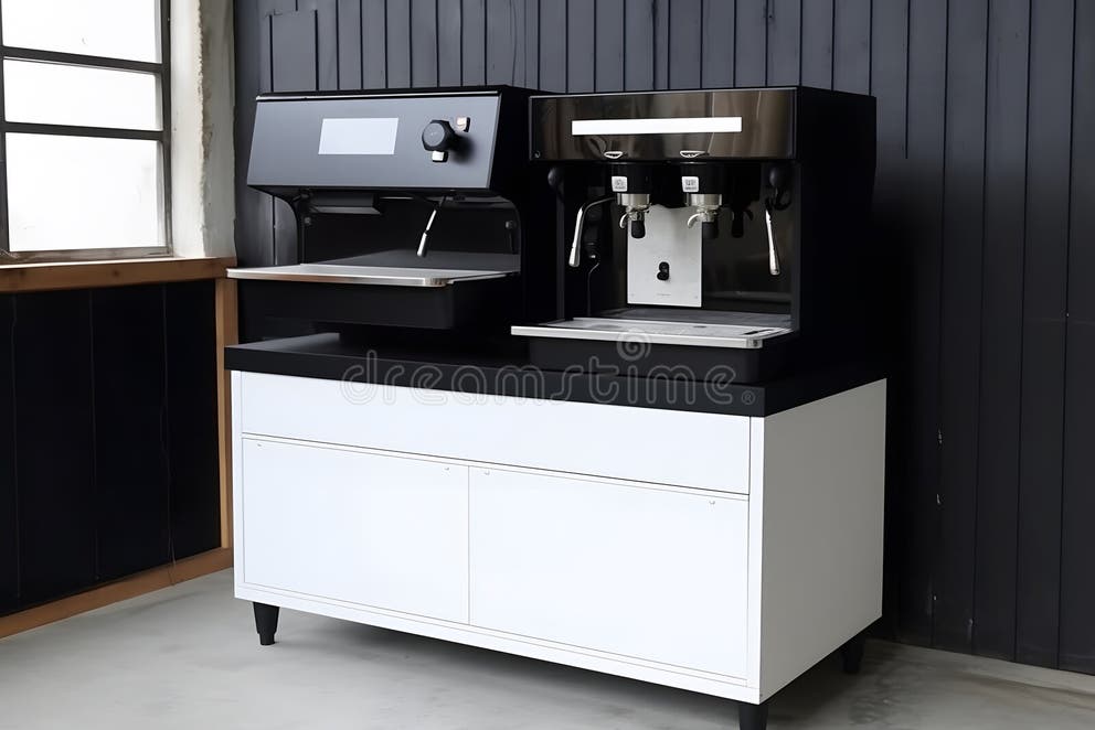 Espresso Machine Making Fresh Coffee. Neural Network AI Generated Stock ...