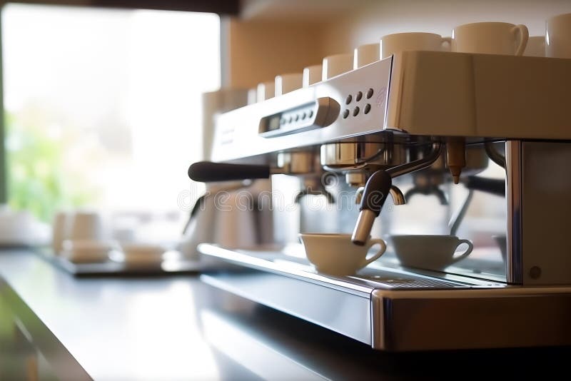 Espresso Machine Making Fresh Coffee. Neural Network AI Generated Stock ...