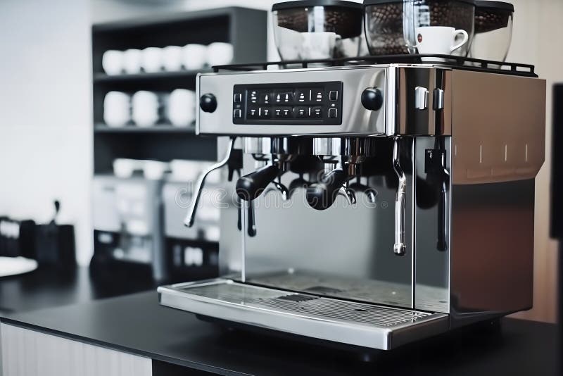 Espresso Machine Making Fresh Coffee. Neural Network AI Generated Stock ...