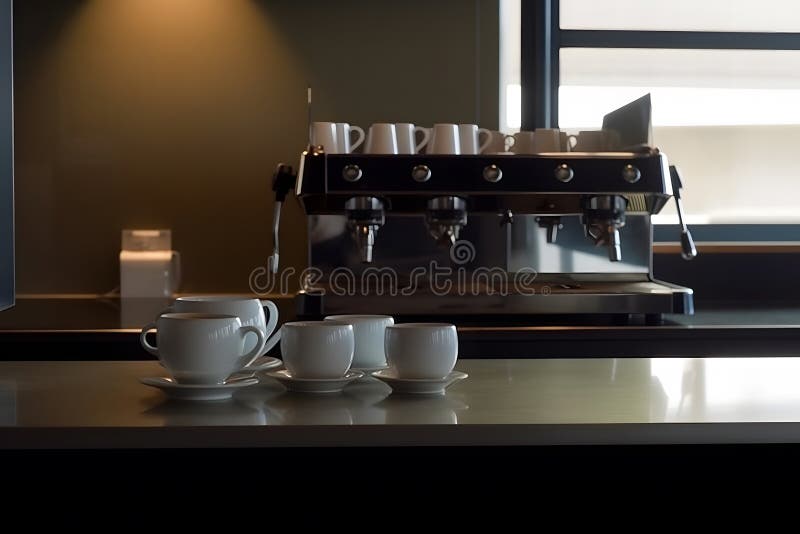 Espresso Machine Making Fresh Coffee. Neural Network AI Generated Stock ...