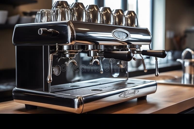Espresso Machine Making Fresh Coffee. Neural Network AI Generated Stock ...