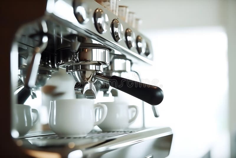 Espresso Machine Making Fresh Coffee. Neural Network AI Generated Stock ...