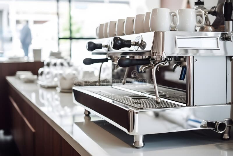 Espresso Machine Making Fresh Coffee. Neural Network AI Generated Stock ...