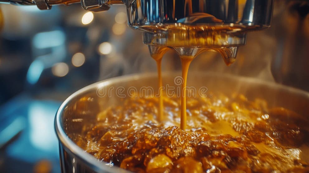 Espresso Machine Pouring Coffee into Container Stock Illustration ...