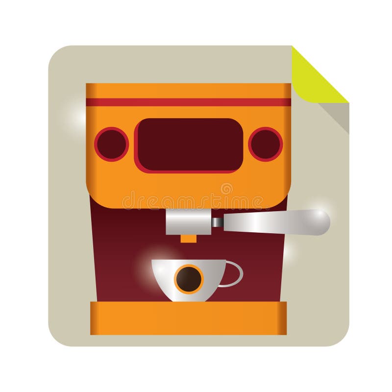 Espresso Machine. Vector Illustration Decorative Design Stock Vector ...