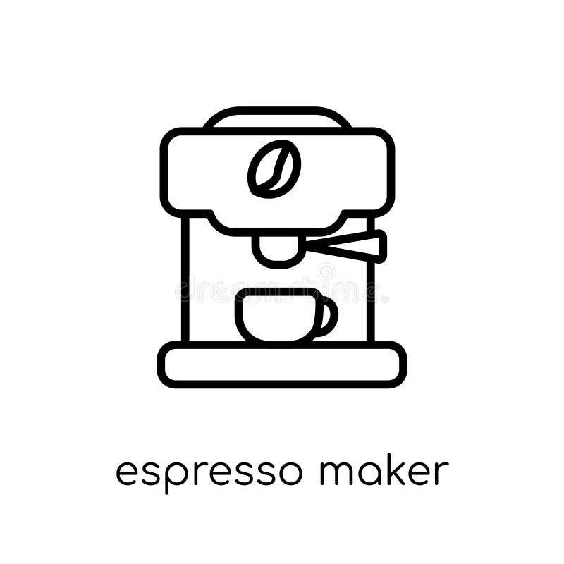 Espresso Maker Icon. Trendy Flat Vector Espresso Maker Icon on W Stock ...